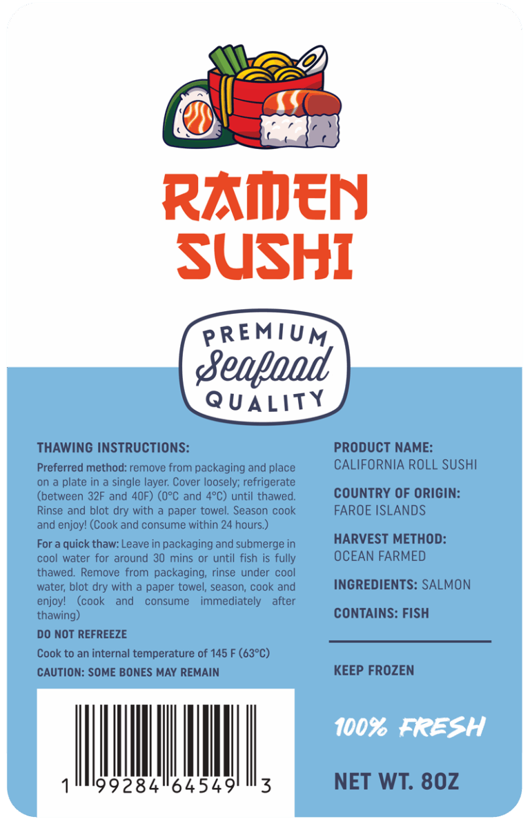 Custom Sushi Labels & Packaging Solutions | FreezerLabels