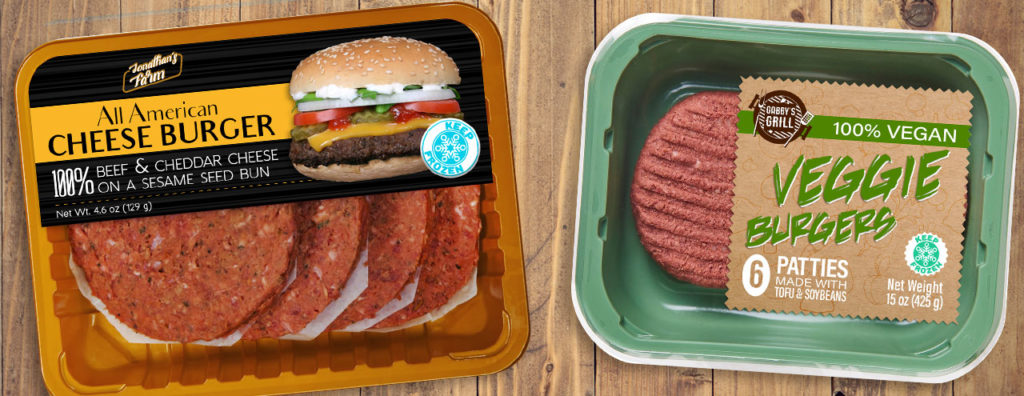 Custom Labels for Frozen Burgers - FreezerLabels.net