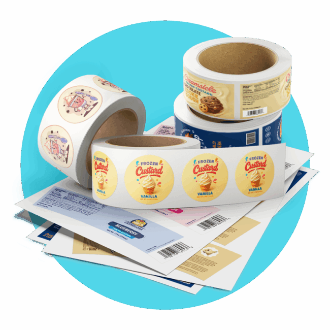 Labels and Tags for Frozen Custard - FreezerLabels.net