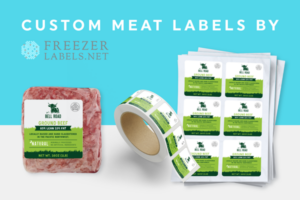 Beef labels and custom printed frozen meat labels