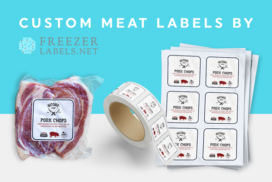 Pork labels and custom printed meat labels for frozen products