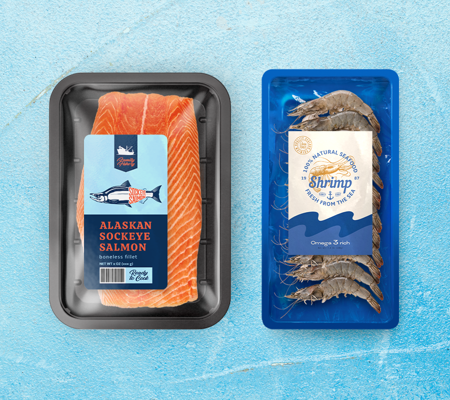 Custom Labels for Fish and Seafood Packaging | Freezerlabels.net