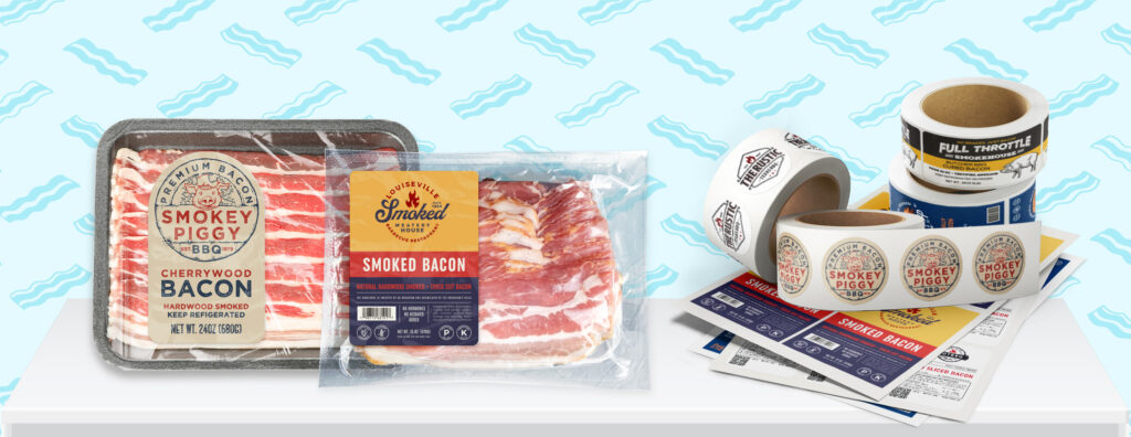 Custom Bacon Label - Professional Printing & Design at FreezerLabels.net
